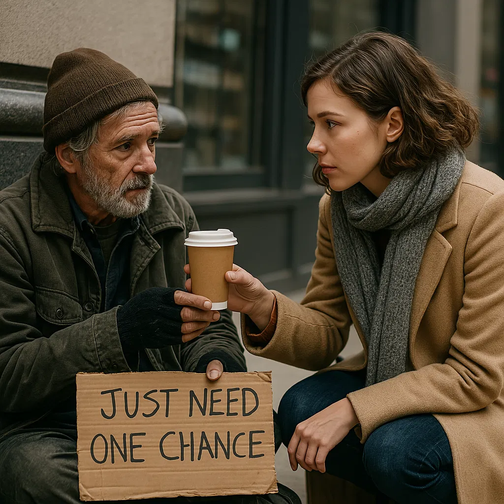 She Gave a Coffee to a Homeless Man… Then He Walked Into Her Office in ...