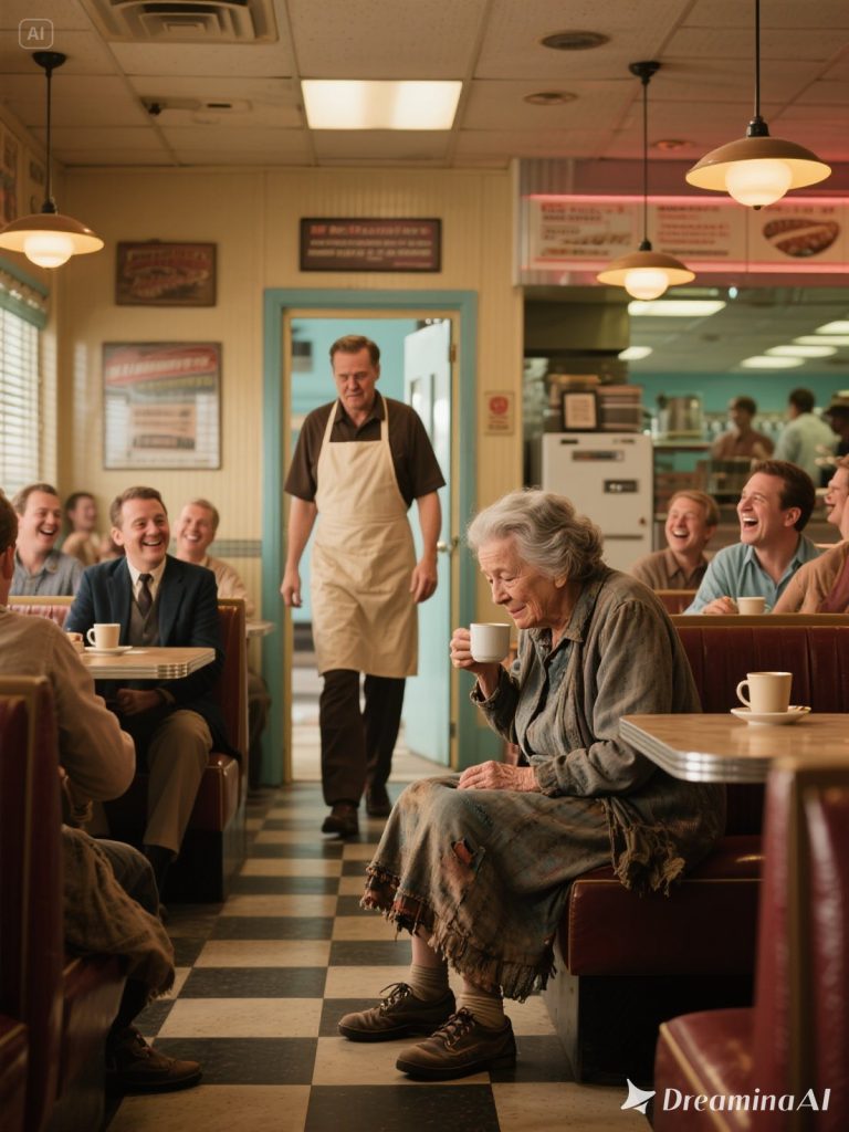 DINER CUSTOMERS LAUGHED AT THE OLD WOMAN IN TATTERED CLOTHES—UNTIL THE ...