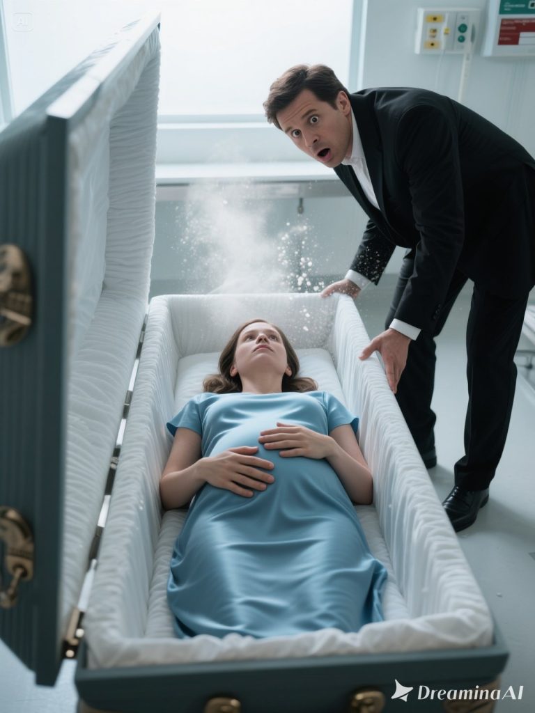 As the cremation began, he opened the coffin for one final goodbye ...