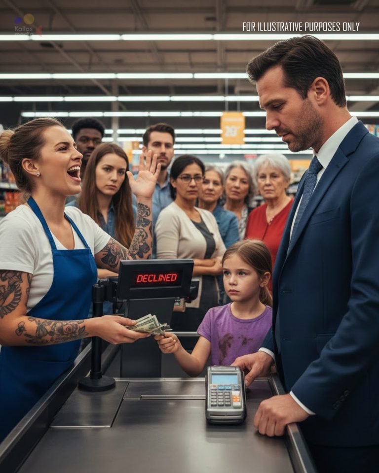 The cashier burst out laughing when his card was declined, unaware of ...
