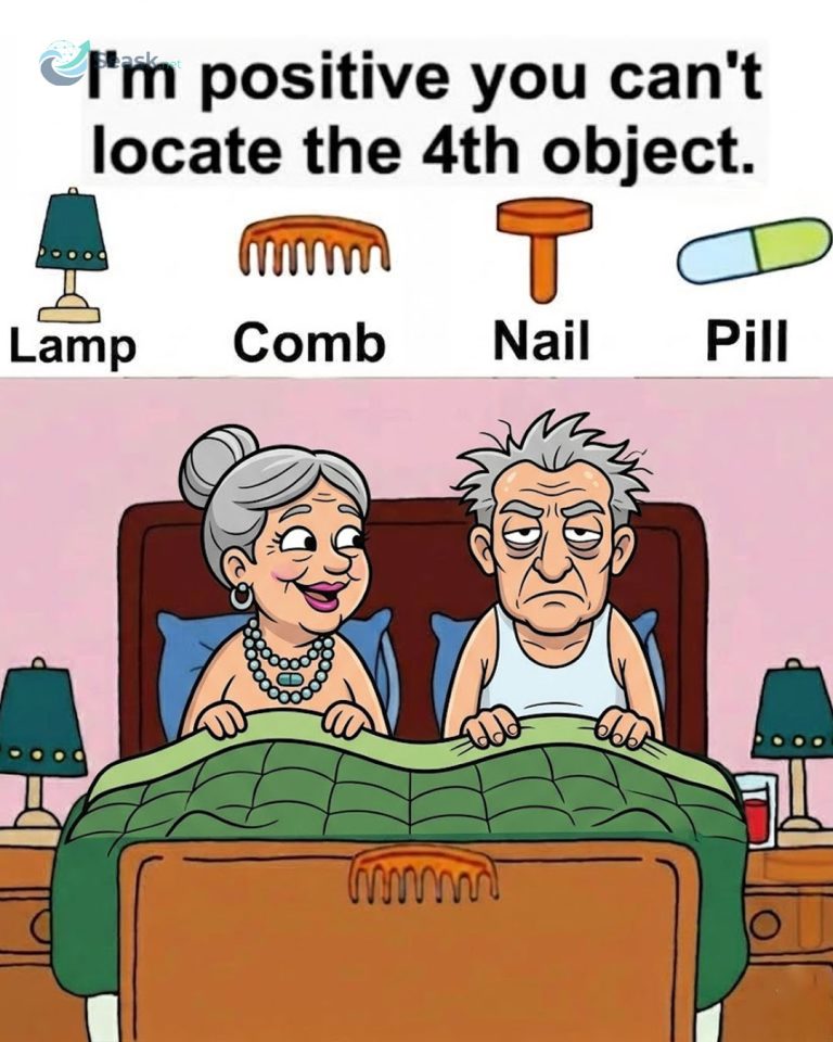 Find Lamp, Comb, Nail, Pill.