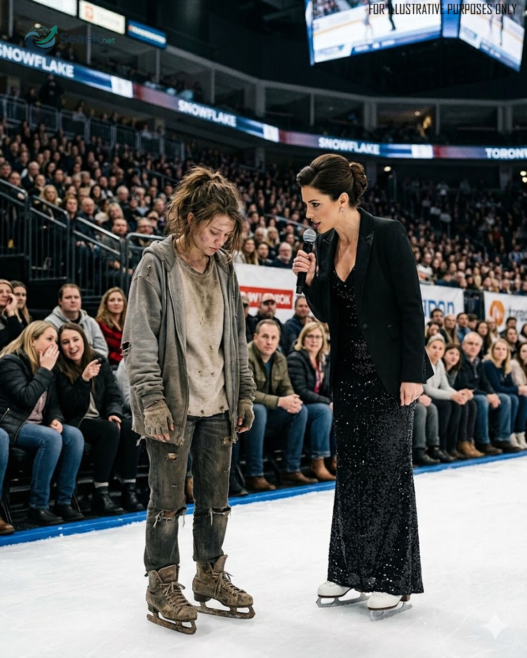 A homeless woman entered a figure skating competition for the prize ...
